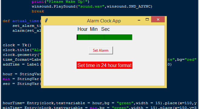 Alarm Clock App In Python With Source Code Sourcecodester